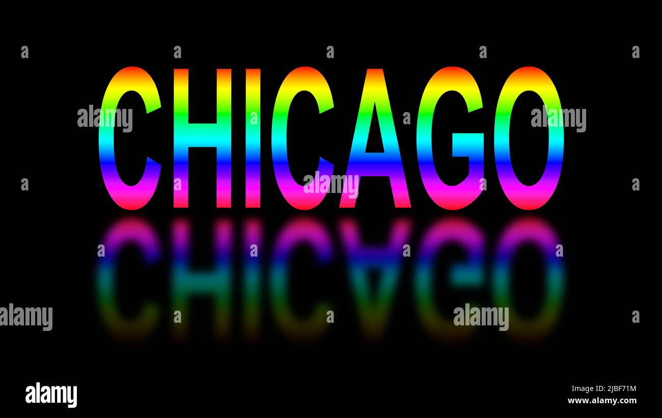 Rainbow city sign and reflection illustrating diversity, equality and ...