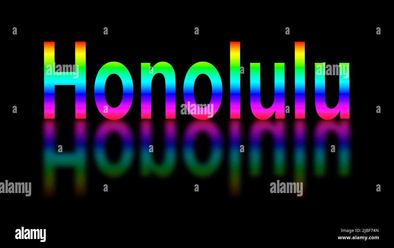 Rainbow city sign and reflection illustrating diversity, equality and ...