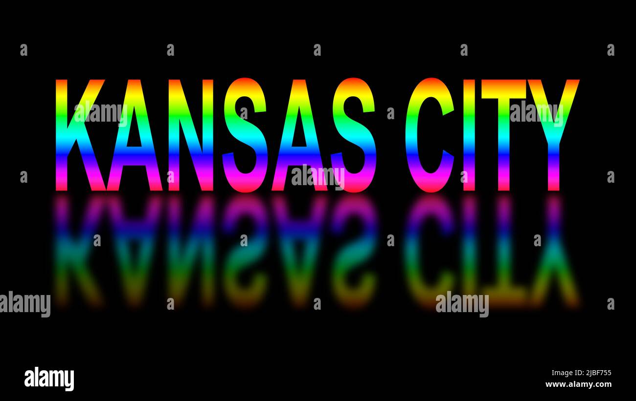Rainbow city sign and reflection illustrating diversity, equality and ...