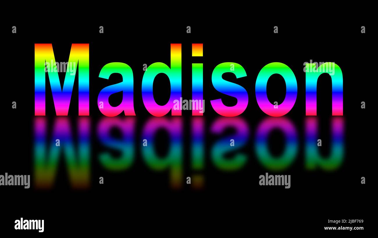 Rainbow city sign and reflection illustrating diversity, equality and ...