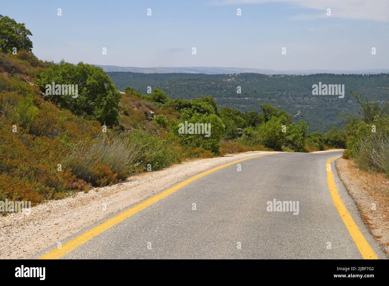 Jerusalem mountains road, Israel Stock Photo - Alamy