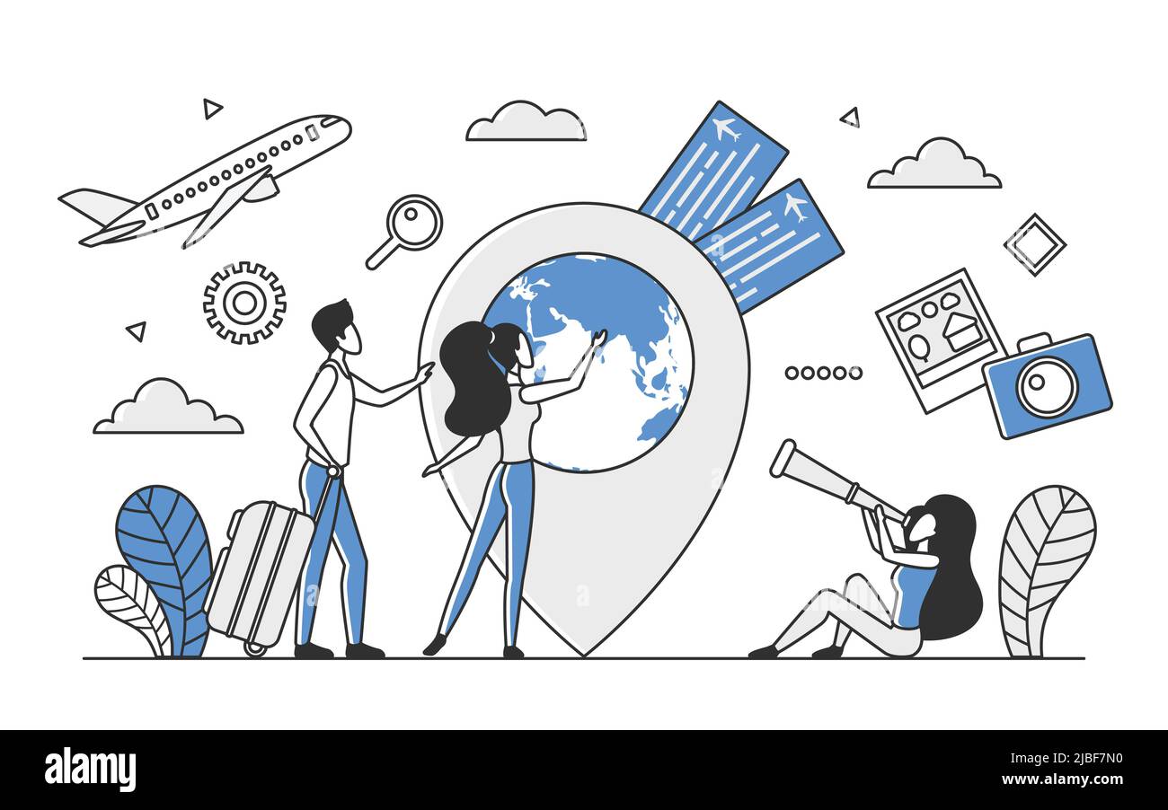 World global travelling adventure. Tourism vacation destination ...