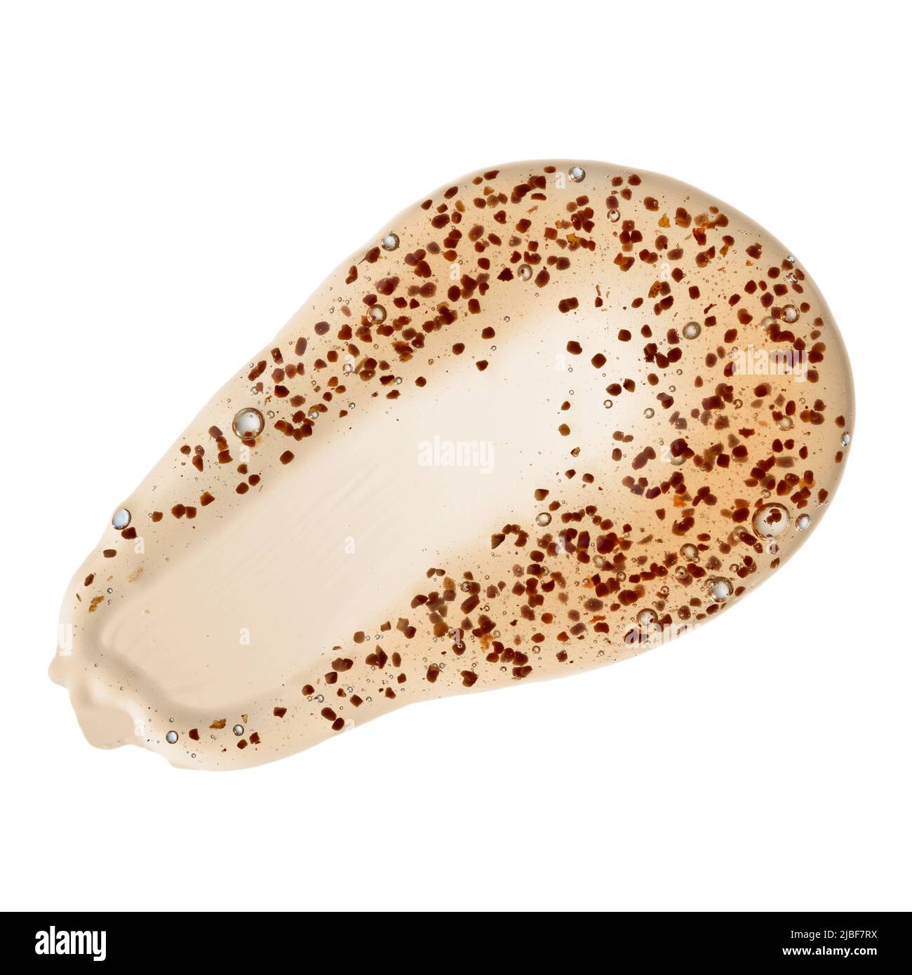 Scrub smear with natural ground particles isolated on white background ...