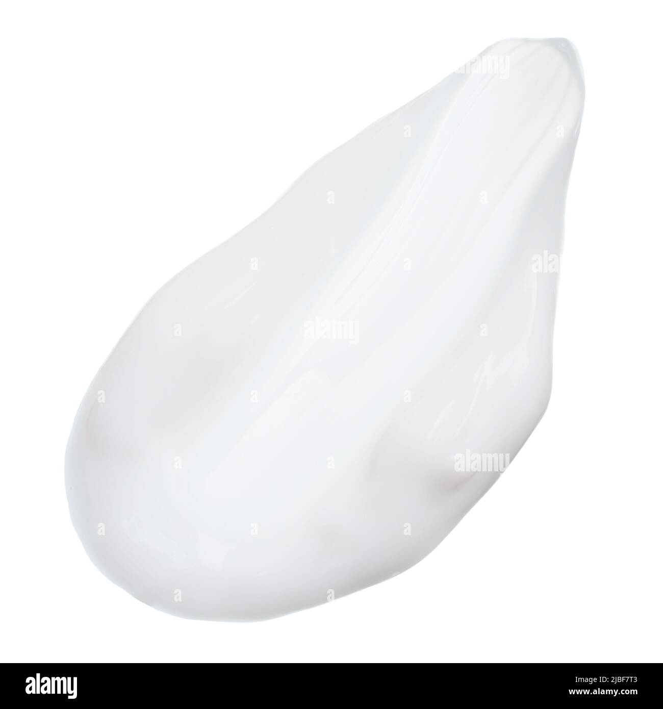 Cream smear with isolated on white background top view Stock Photo - Alamy