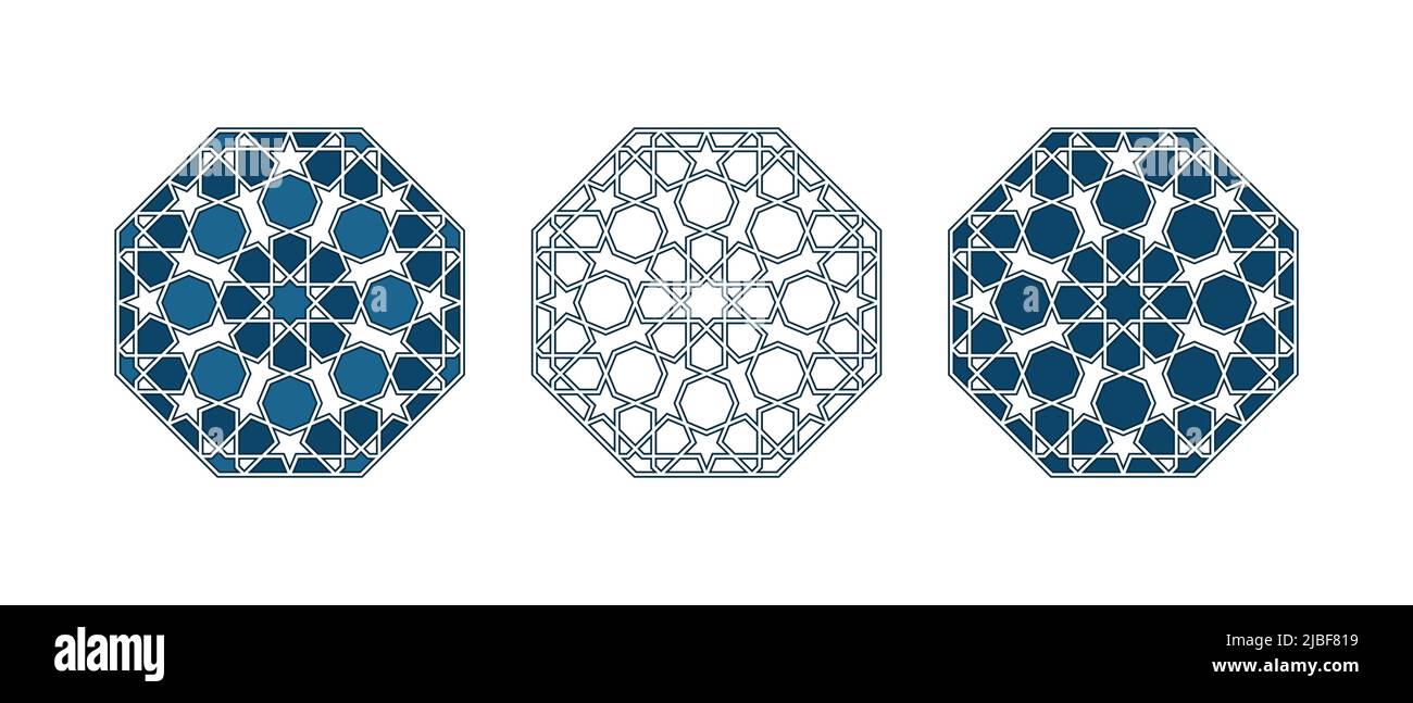 Persian geometric mosaic rosettes for Ramadan card Stock Vector Image ...