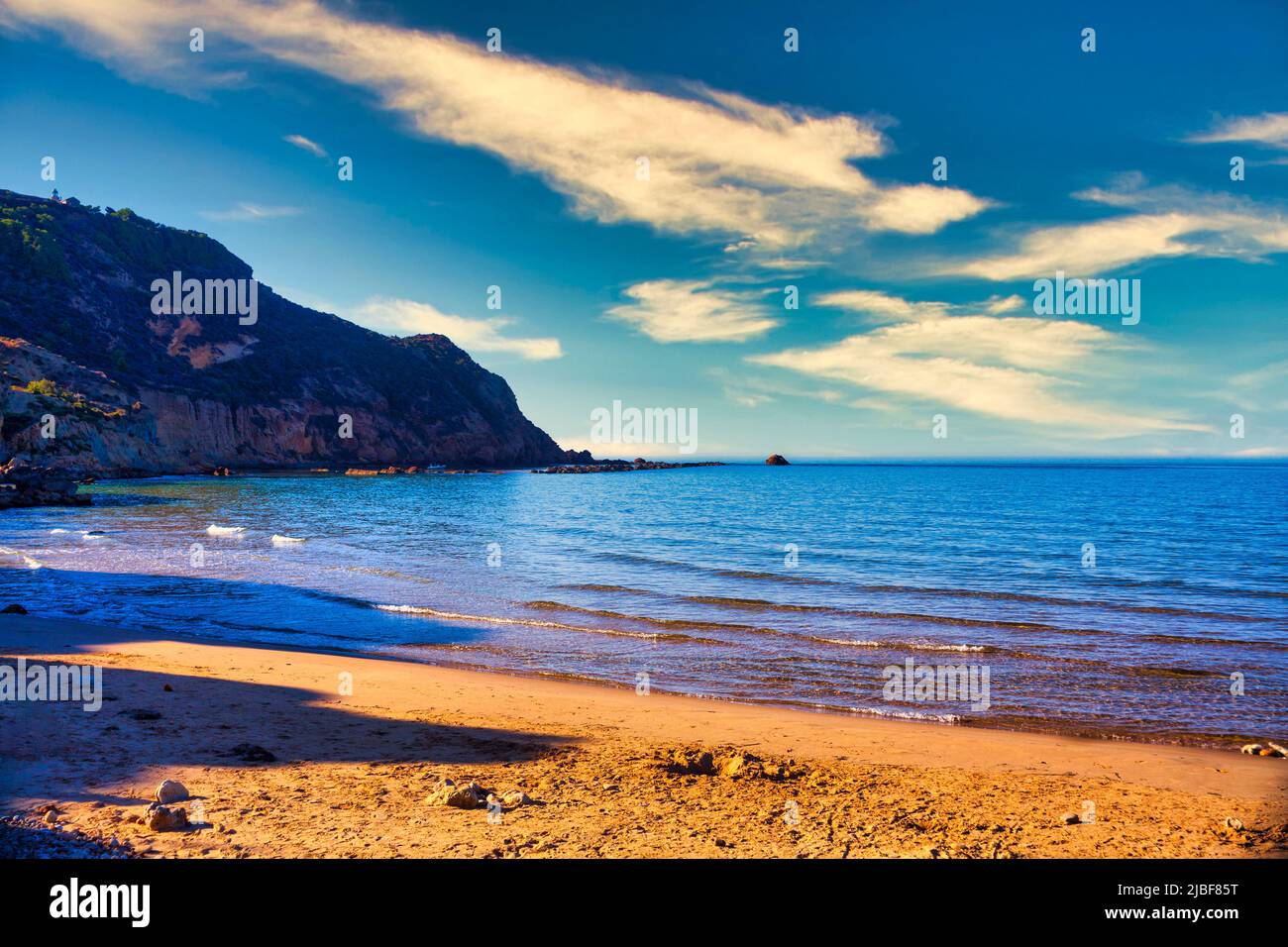 Amazing view of Capo Rossello beach in Realmonte, Agrigento. Sicily ...