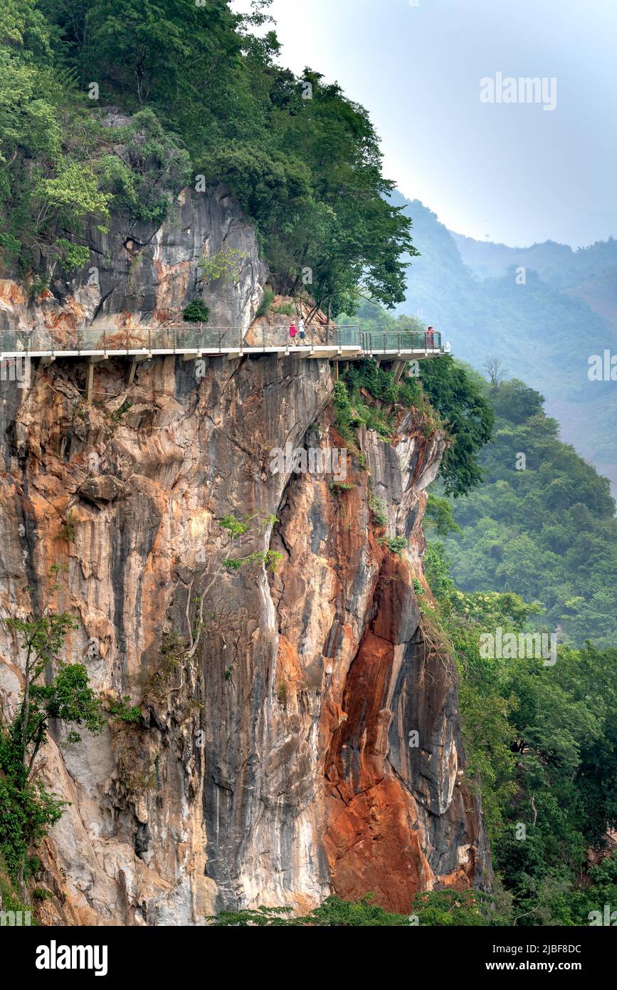 Bach Long Glass Bridge in Moc Chau District, Son La Province, Vietnam ...