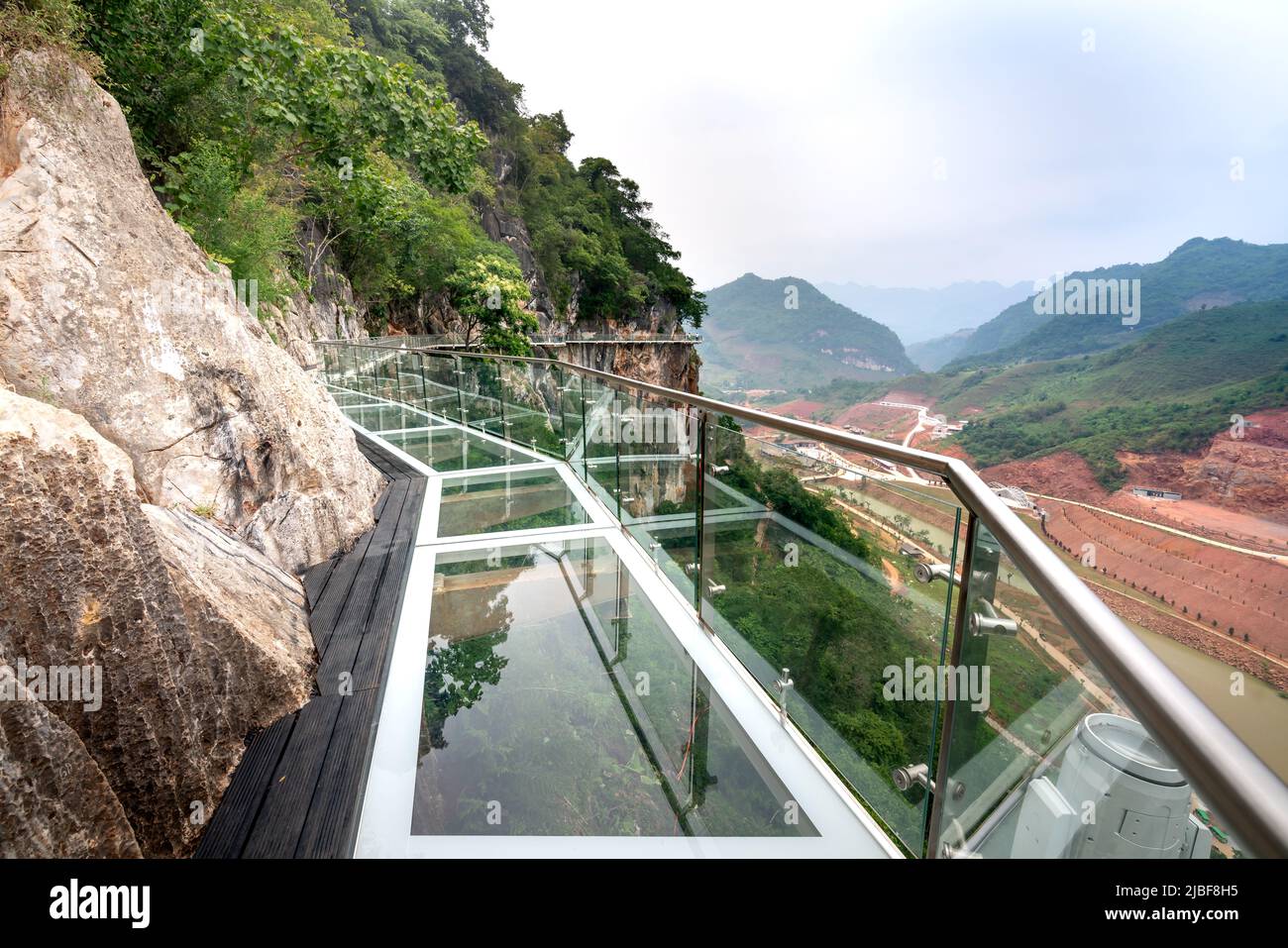 Bach Long Glass Bridge in Moc Chau District, Son La Province, Vietnam ...
