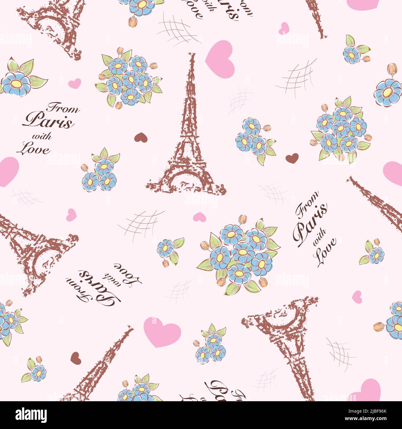 Paris lovely seamless background Stock Vector Image & Art - Alamy