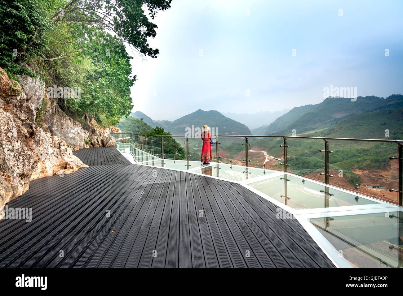 Bach Long Glass Bridge in Moc Chau District, Son La Province, Vietnam ...