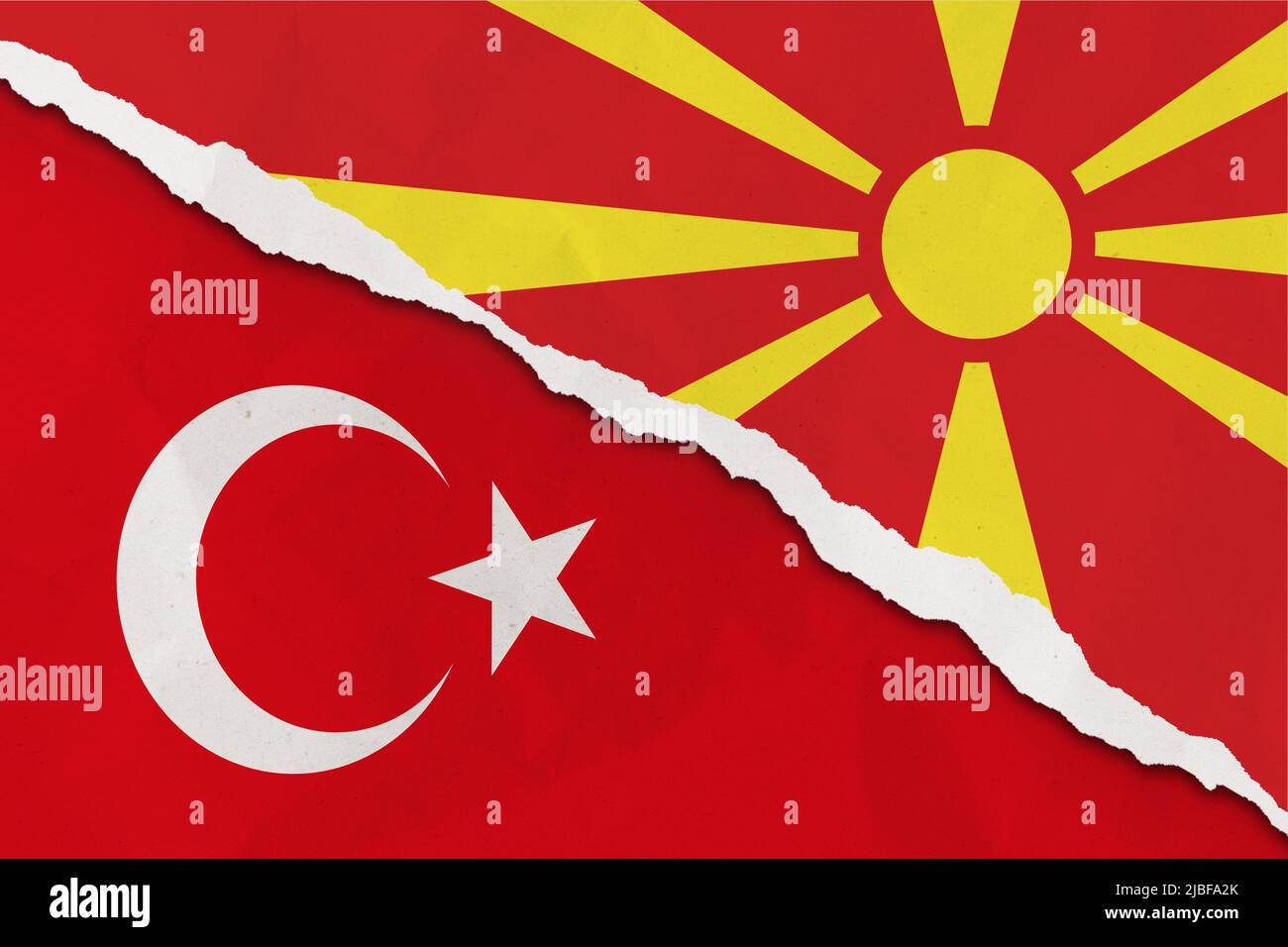 Turkey north macedonia flag hi-res stock photography and images - Alamy