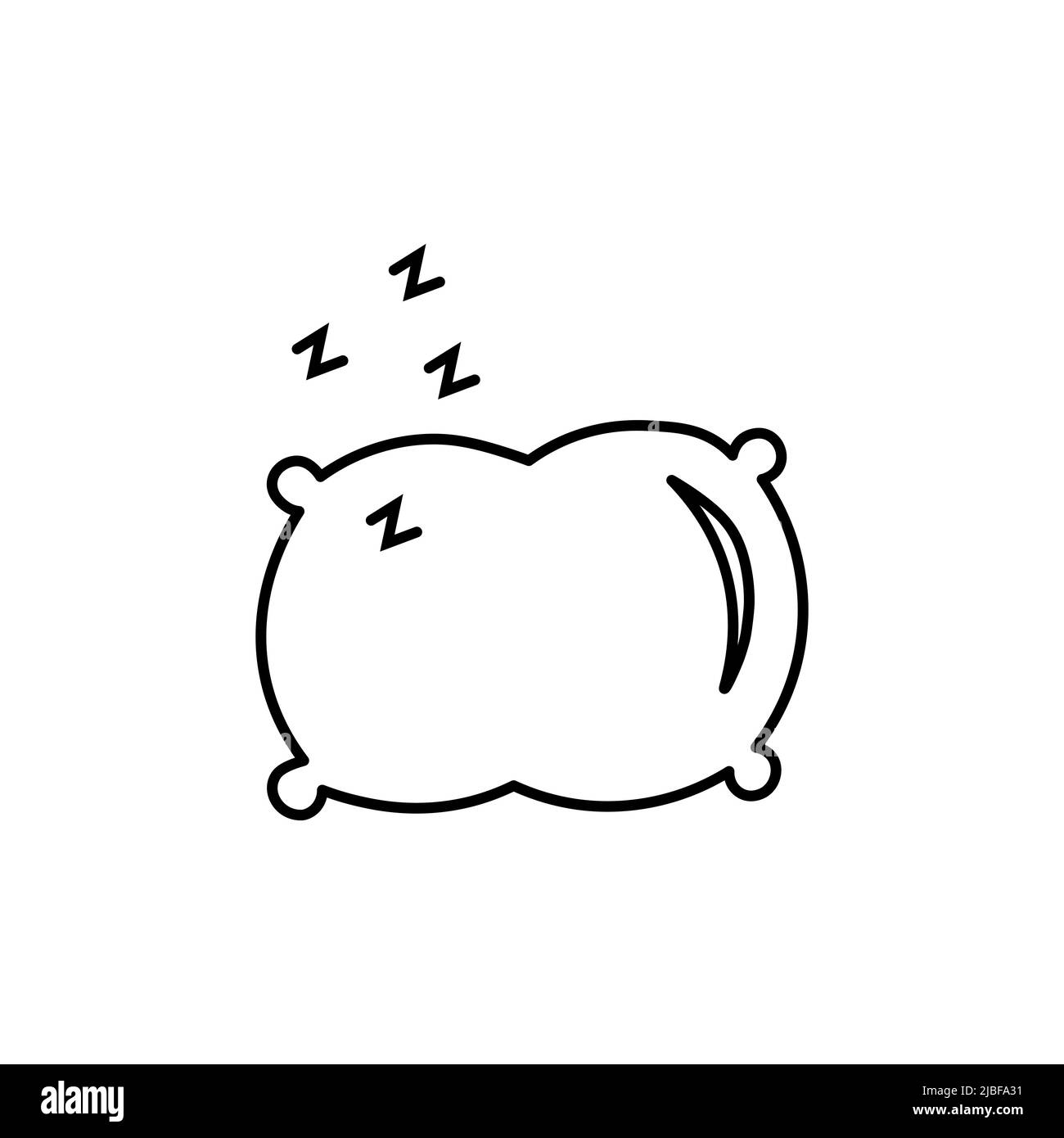 Pillow Line icon , logo on white background Stock Vector Image & Art ...