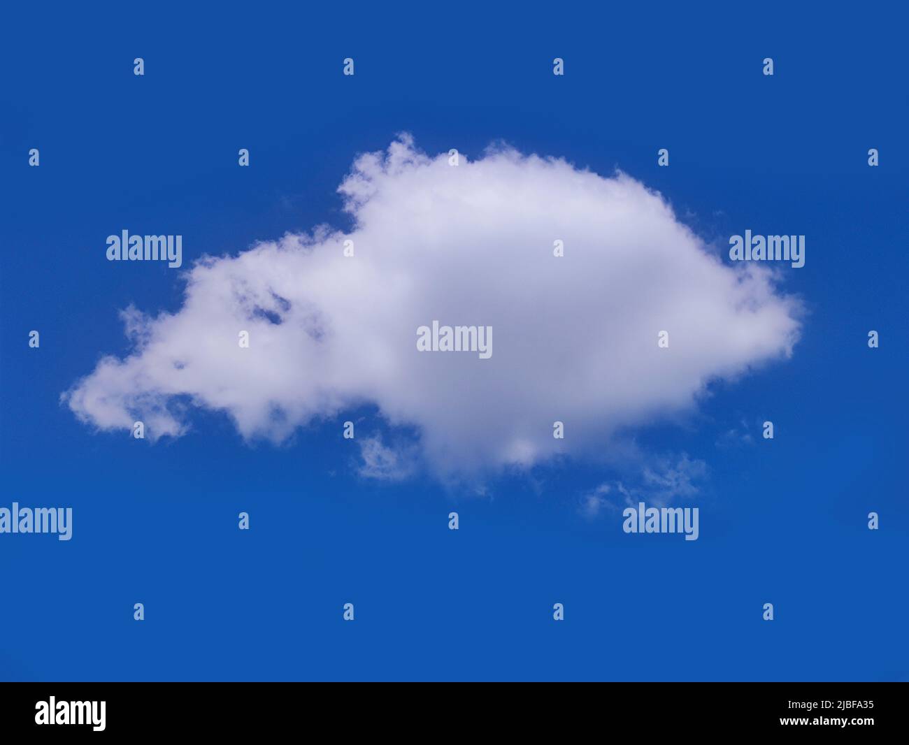 Single cloud in the sky, cloud shape photo. White summer cloud Stock ...