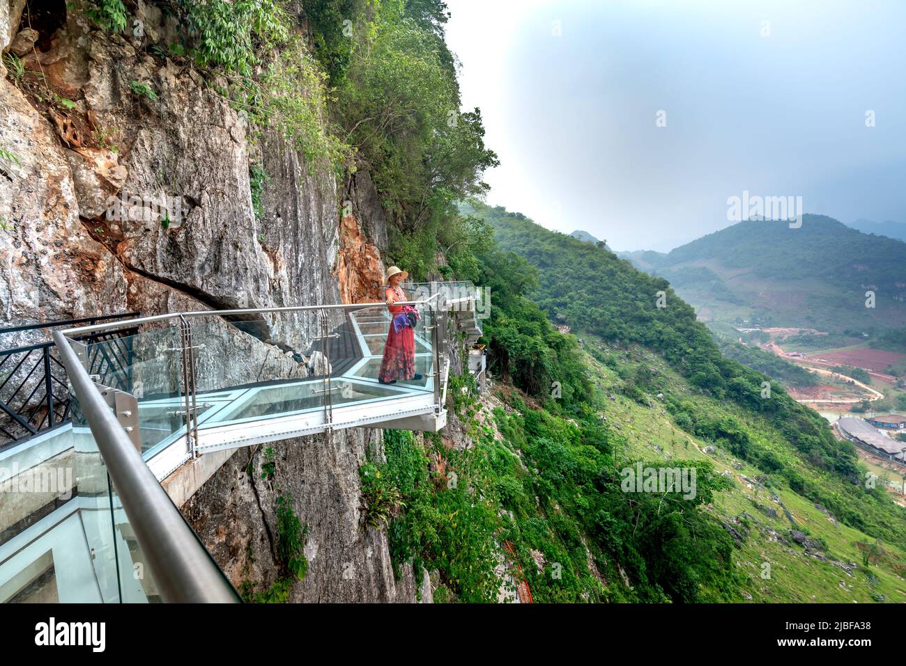 Bach Long Glass Bridge in Moc Chau District, Son La Province, Vietnam ...