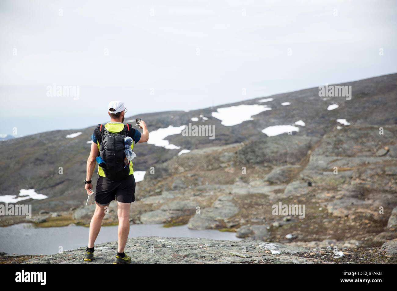 Man using compass outdoors hi-res stock photography and images - Alamy