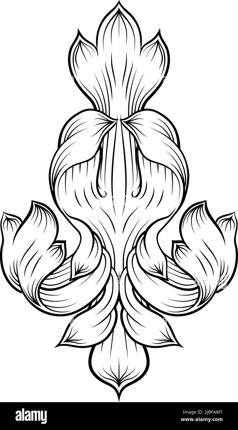 Filigree Heraldic Crest Coat Of Arms Floral Design Stock Vector Image ...