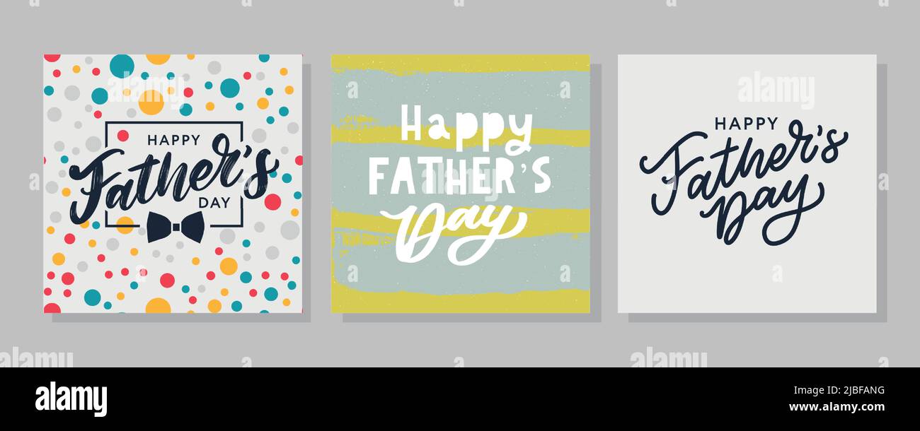 Happy Father s Day Calligraphy greeting card. Vector illustration Stock ...