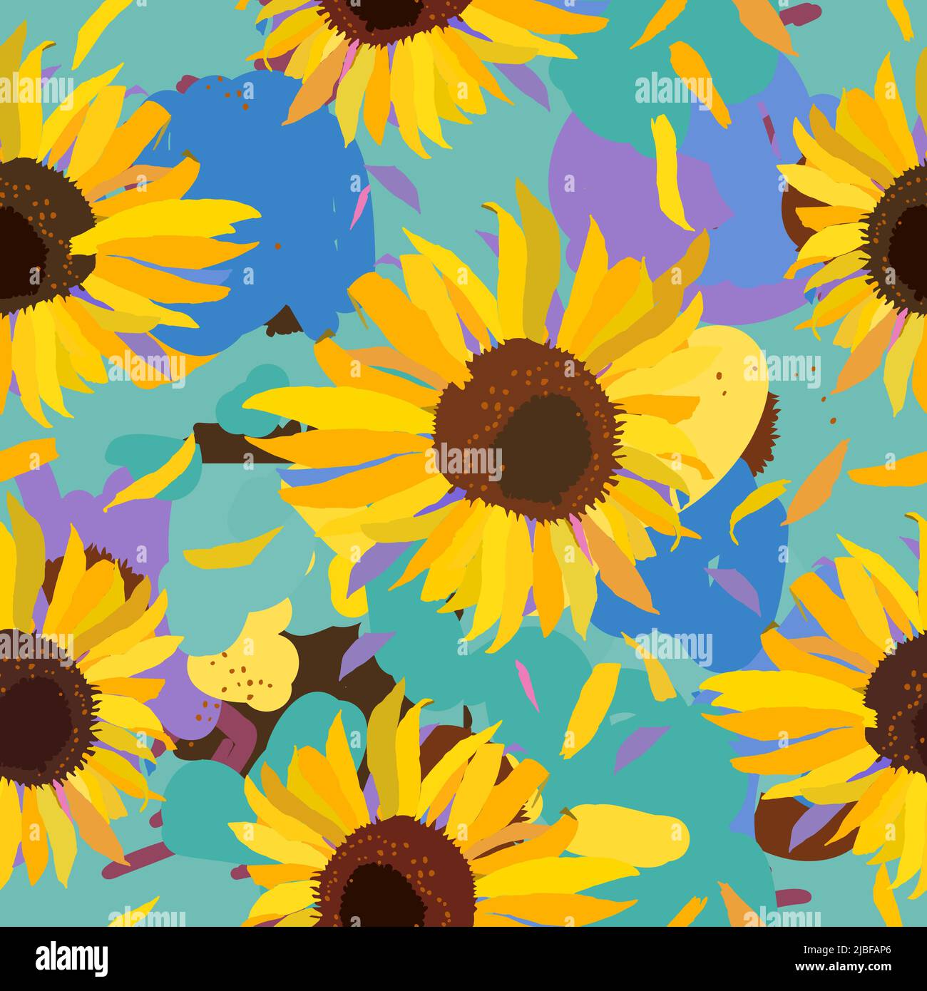 Sunflower Pattern Vector