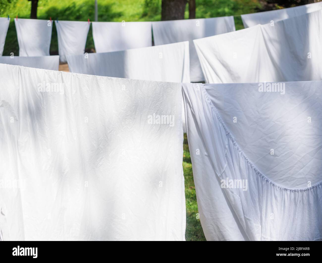 Laundry hanging on the rope hi-res stock photography and images - Alamy