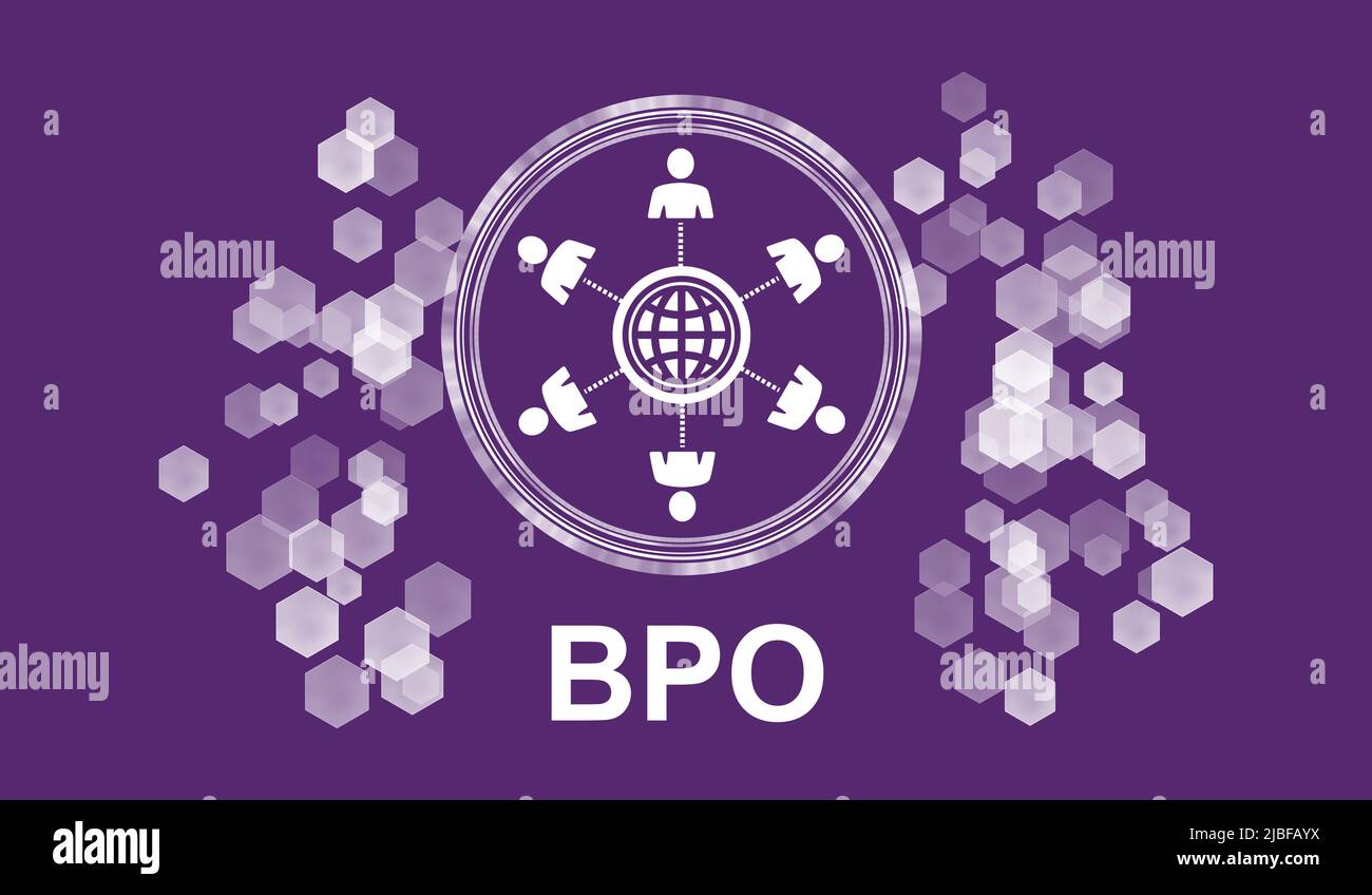Illustration of a bpo concept Stock Photo - Alamy
