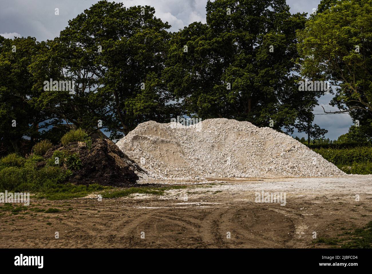 Stone heap on Brenda Parker way walking trail, United Kingdom Stock ...