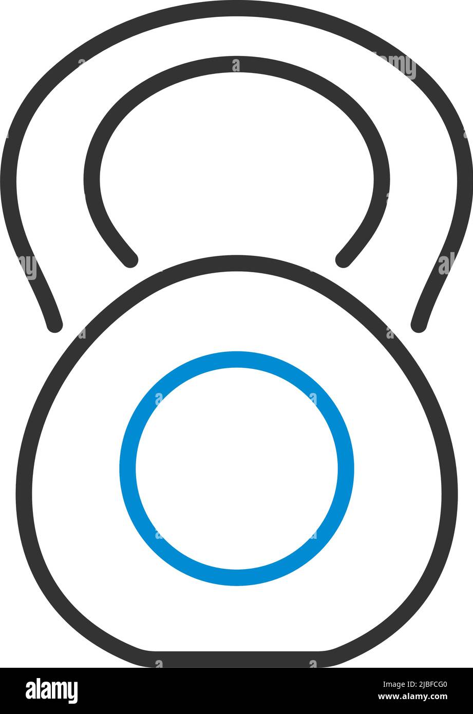 Icon Of Kettlebell. Editable Bold Outline With Color Fill Design ...
