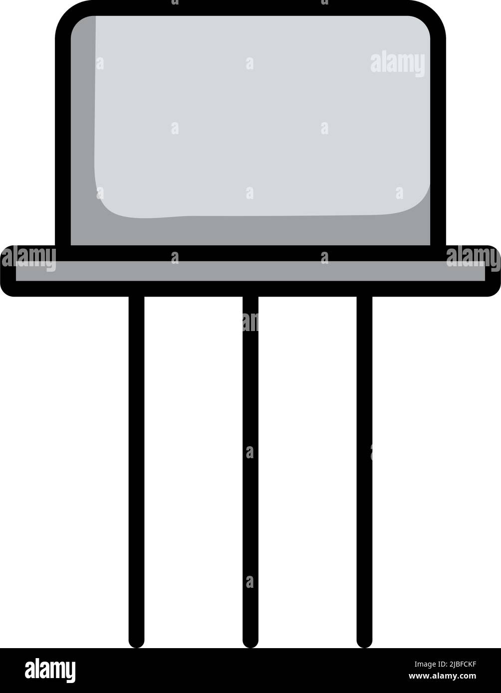 Transistor Icon. Editable Bold Outline With Color Fill Design. Vector ...