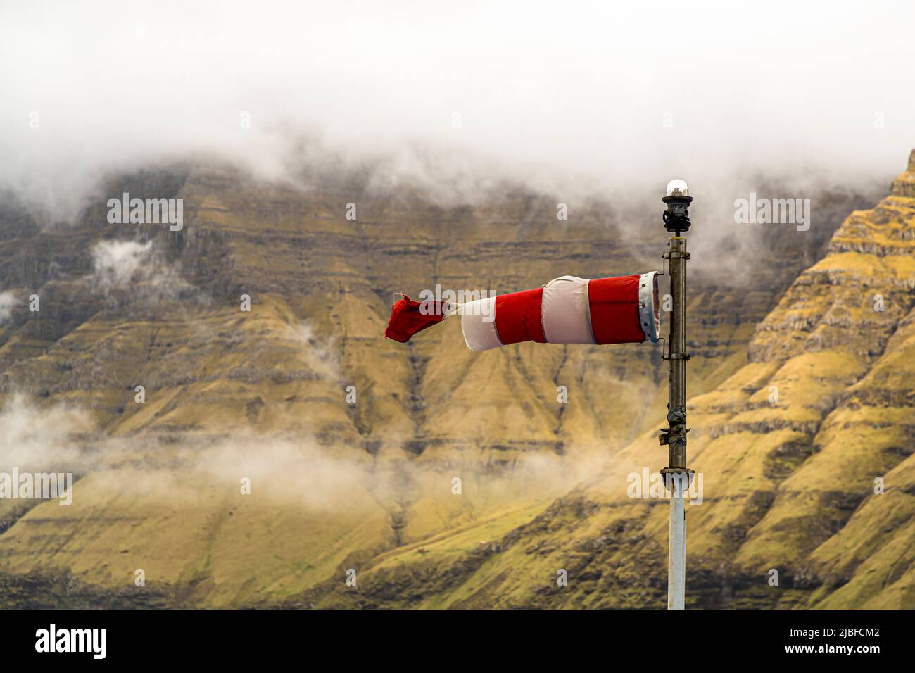 Torn windsock on the stormy Faroe Islands Stock Photo - Alamy