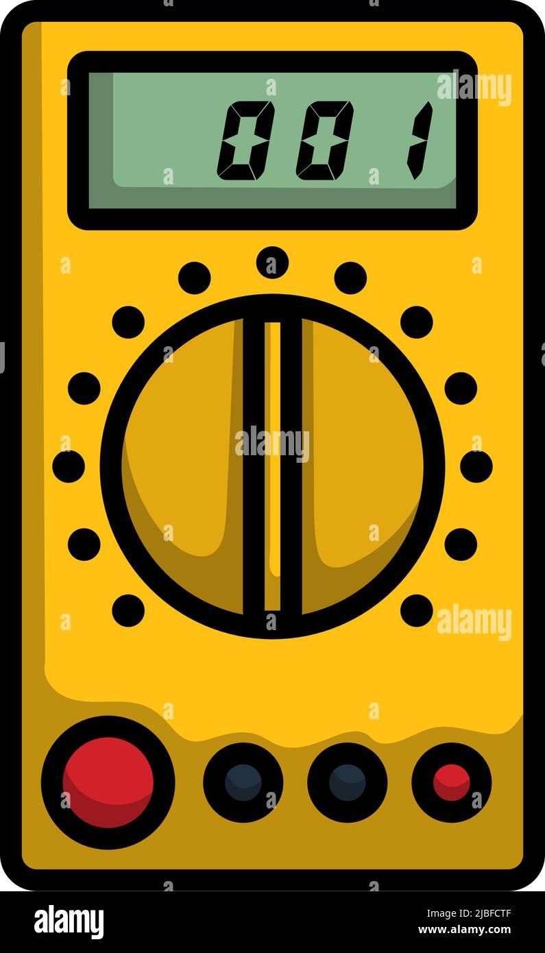 Multimeter Icon. Editable Bold Outline With Color Fill Design. Vector ...