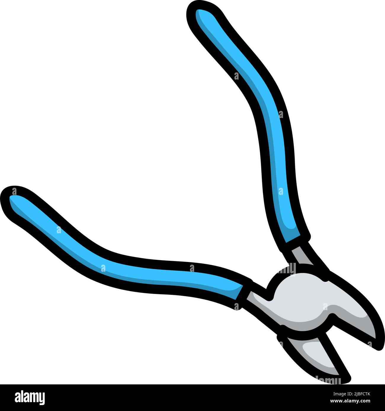 Side Cutters Icon. Editable Bold Outline With Color Fill Design. Vector ...