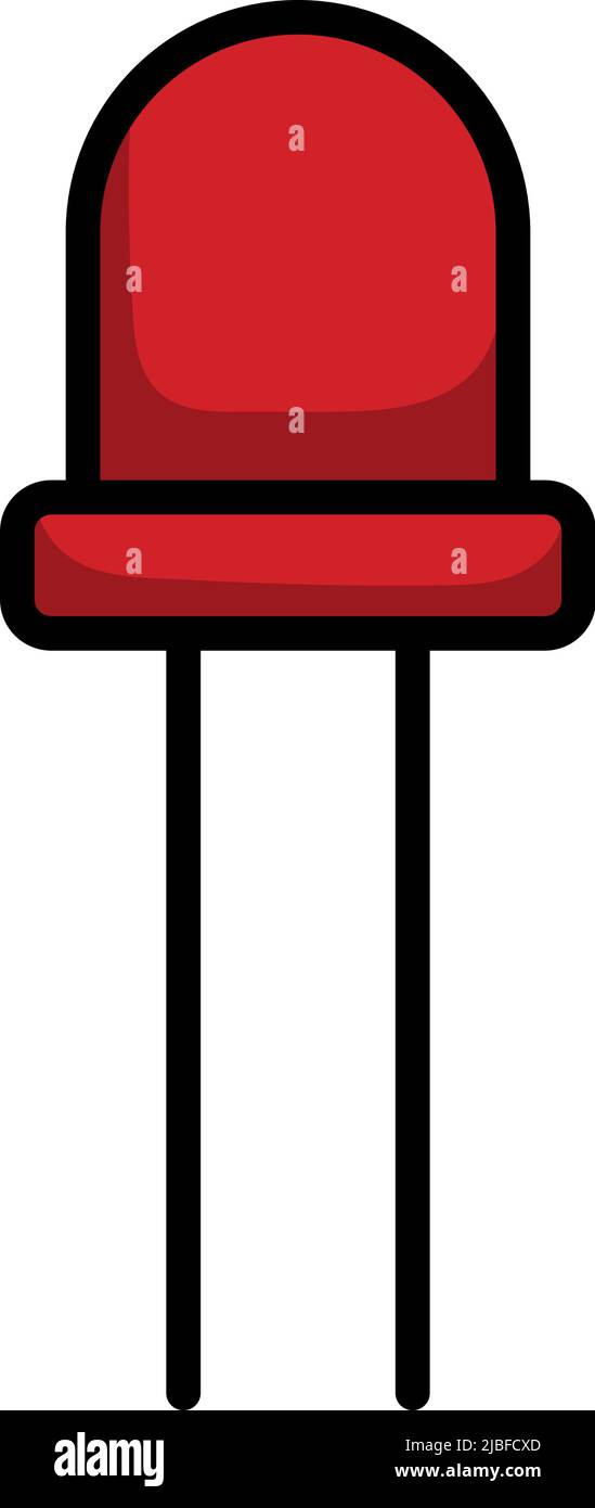 Light-emitting Diode Icon. Editable Bold Outline With Color Fill Design ...