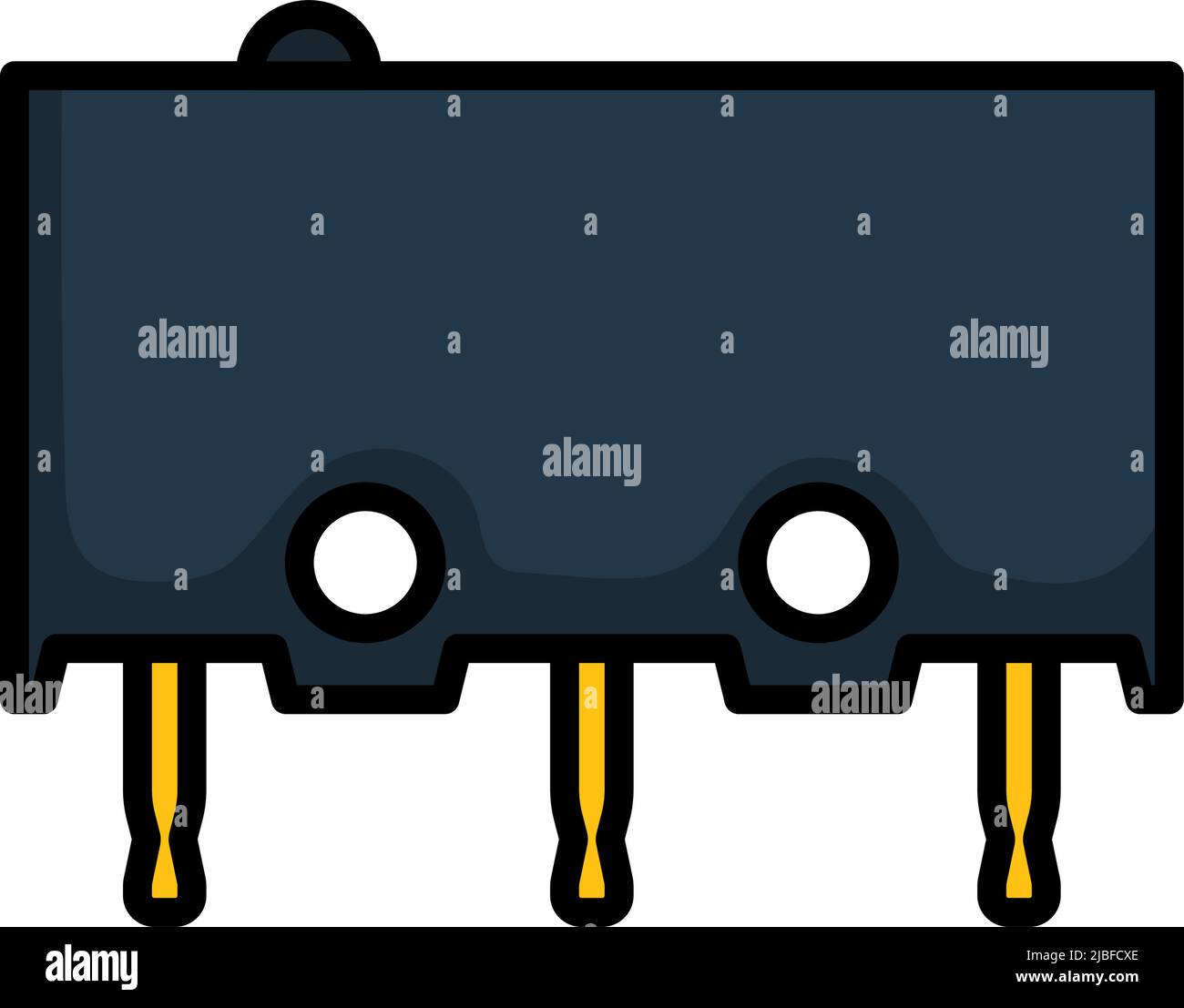 Micro Button Icon Icon. Editable Bold Outline With Color Fill Design ...