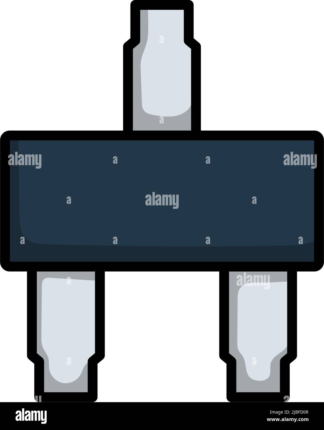 Smd Transistor Icon. Editable Bold Outline With Color Fill Design ...