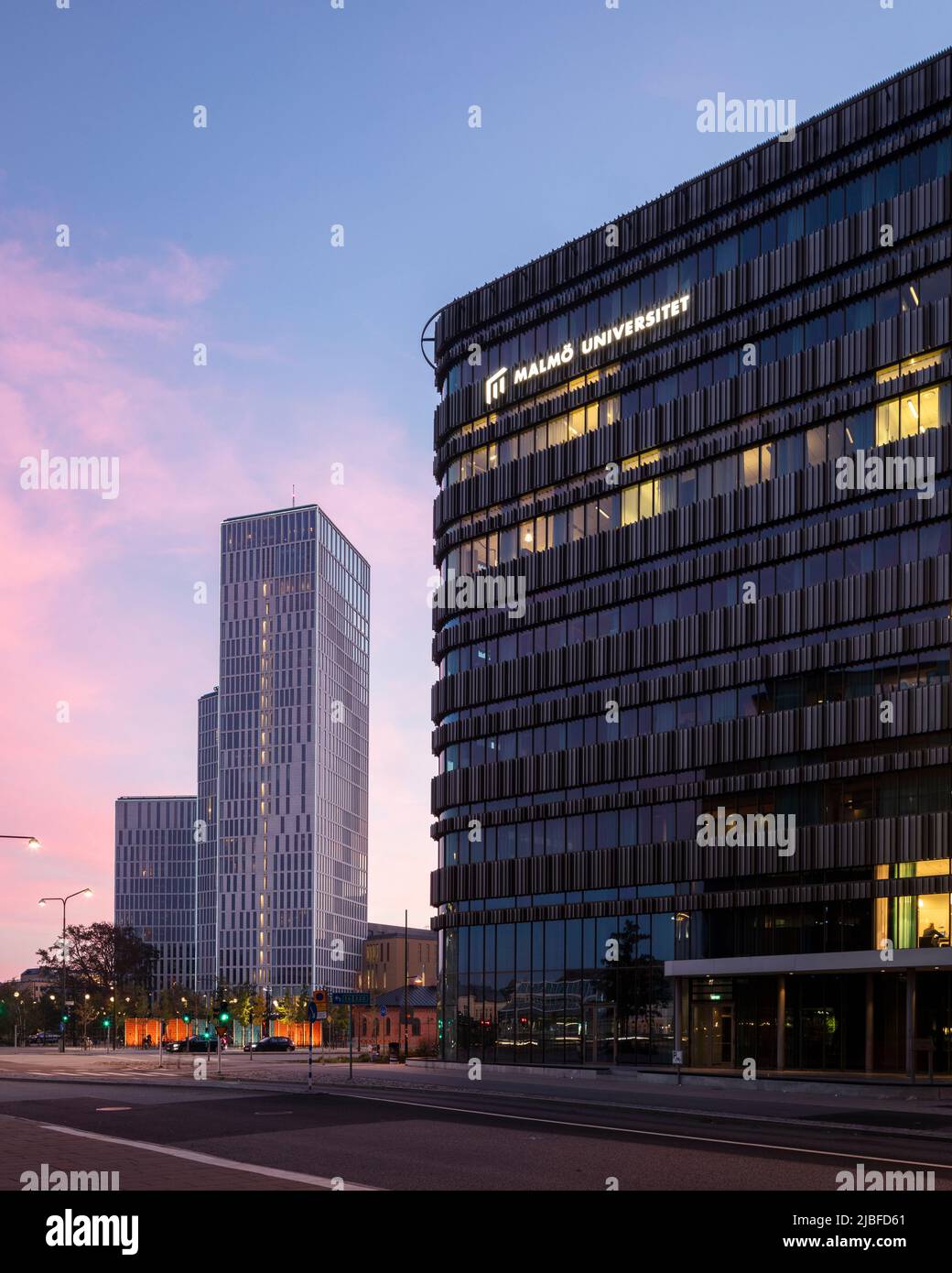 Office building at sunset in Malmo, Sweden Stock Photo - Alamy