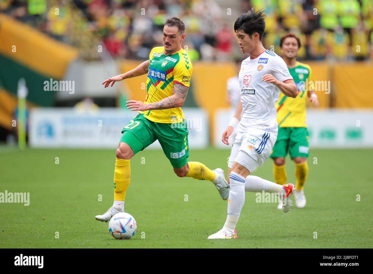 Chiba, Japan. 5th June, 2022. (L-R) Tiago De Leonco (JEF), Kim Tae ...