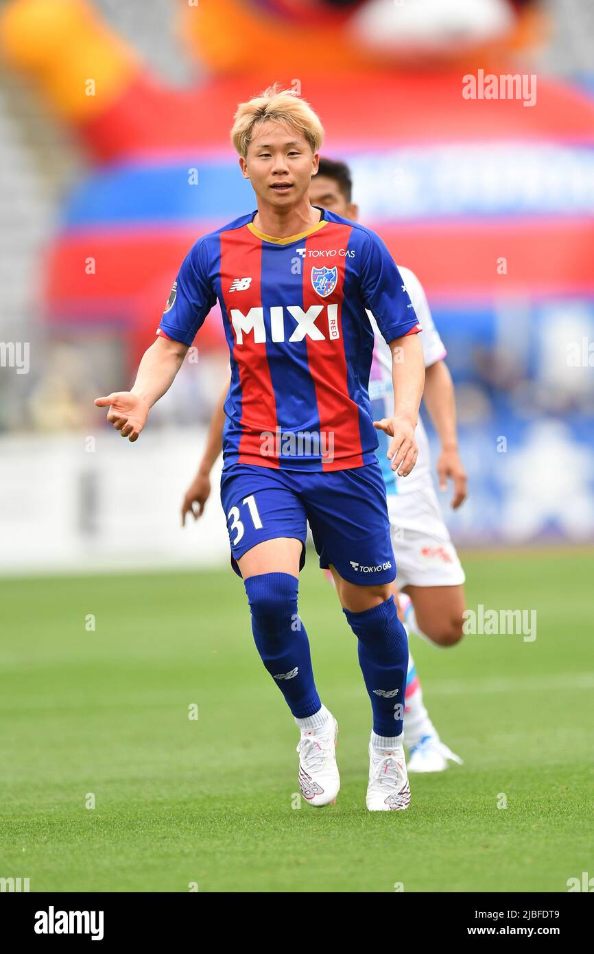 Tokyo, Japan. 8th May, 2022. FC Tokyo's Shuto Abe during the 2022 J1 League match between FC ...