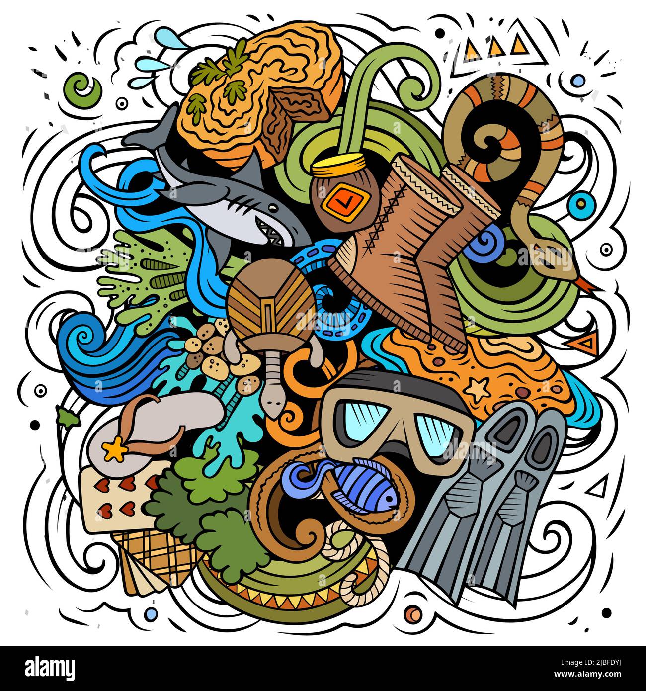 Australia cartoon vector doodle illustration Stock Vector Image & Art ...