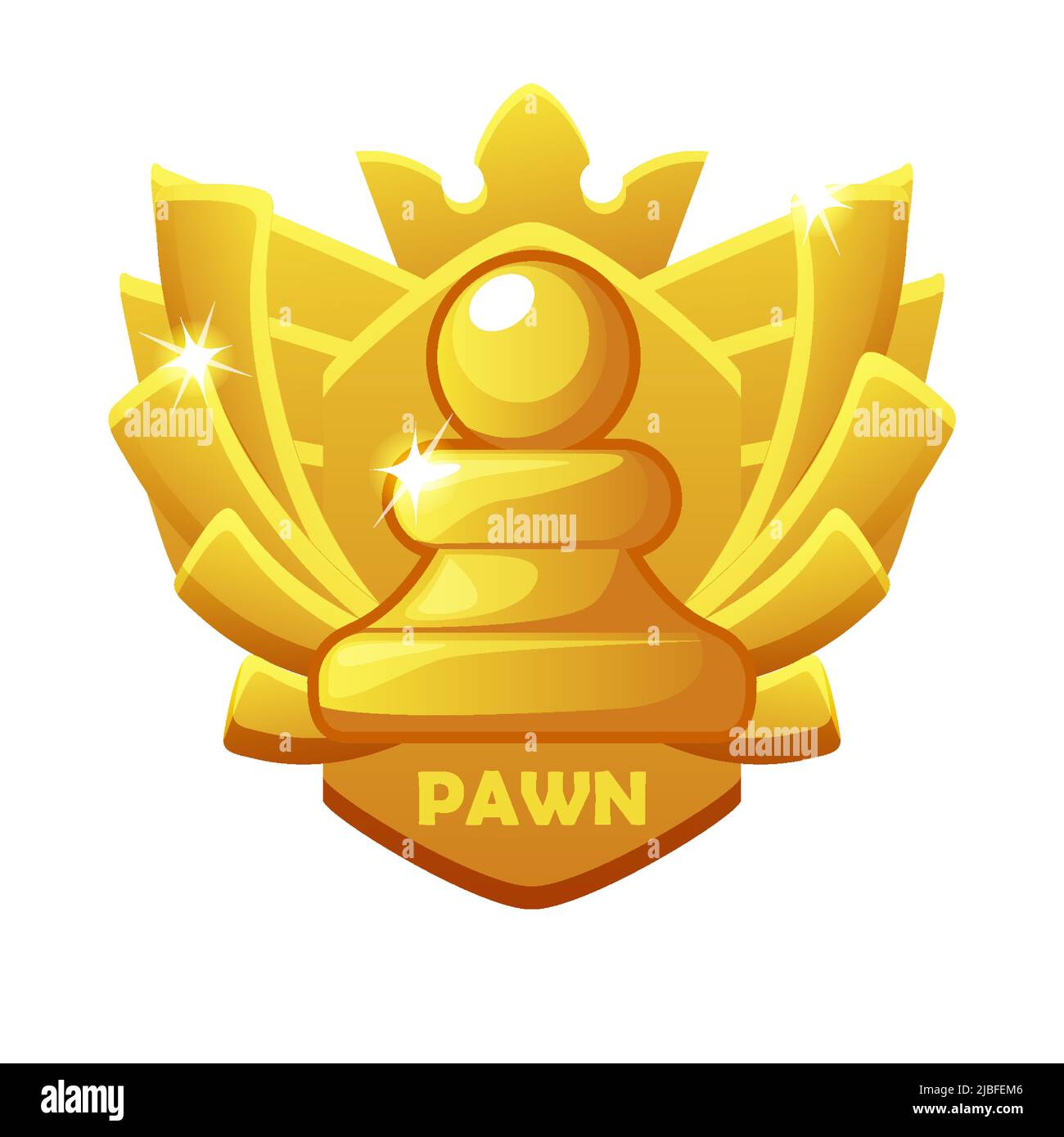 Pawn icon. Chess award symbol for chess strategy board game Stock ...
