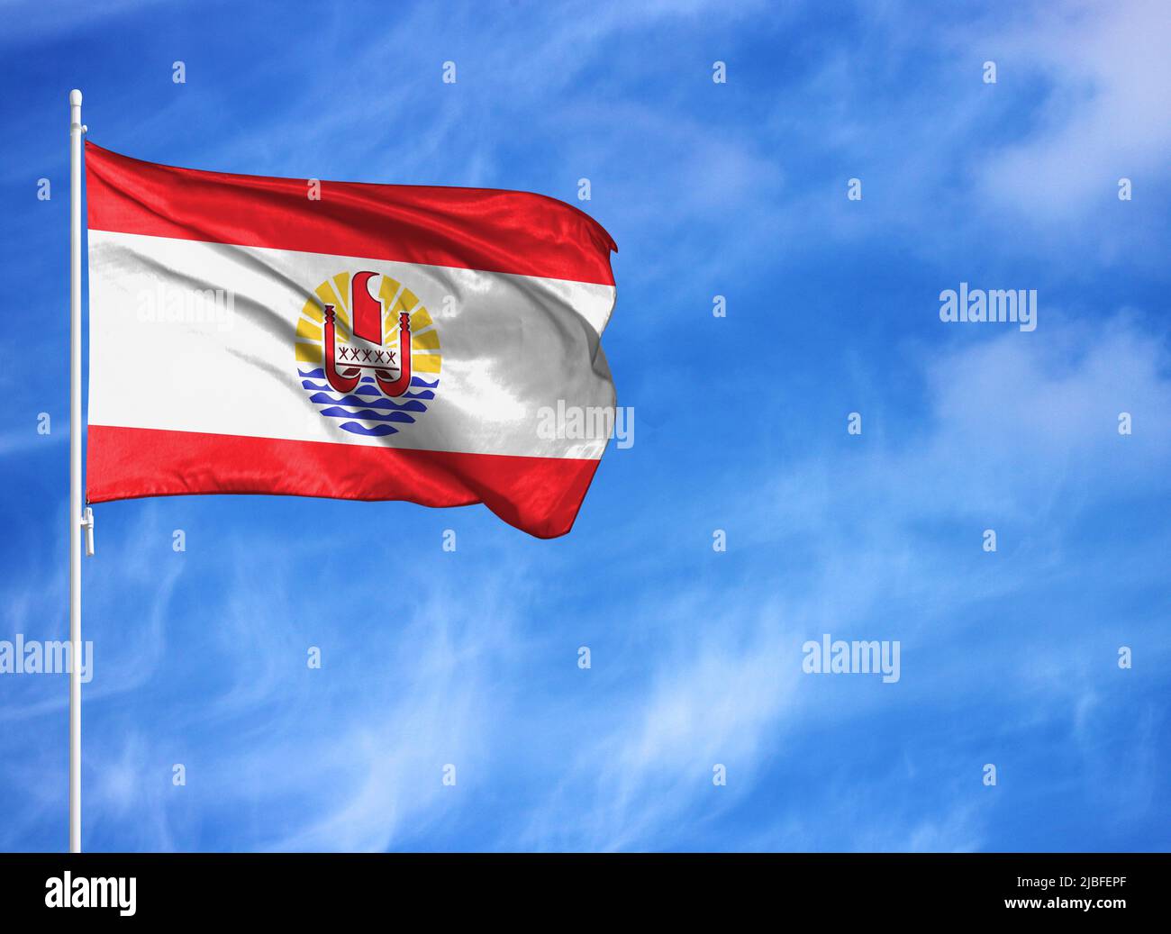 French polynesia flag and map hi-res stock photography and images - Alamy