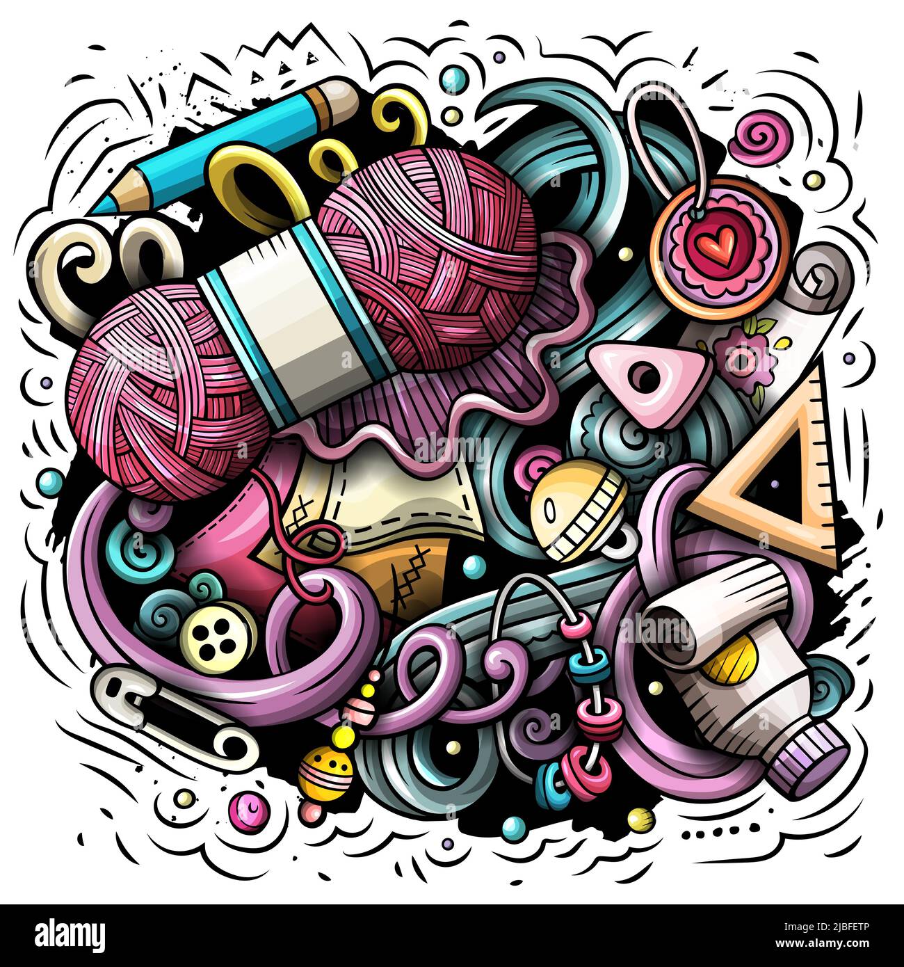 Handmade cartoon vector illustration Stock Vector Image & Art - Alamy