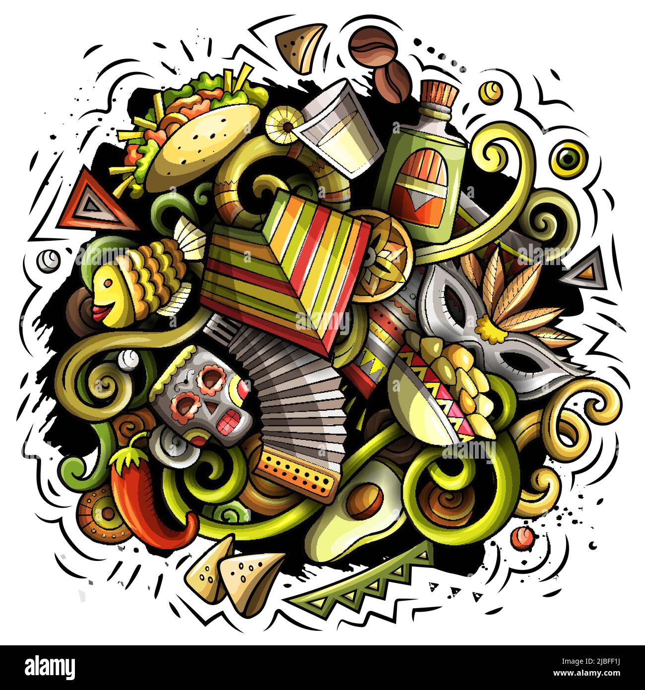 Latin America cartoon vector illustration Stock Vector Image & Art - Alamy