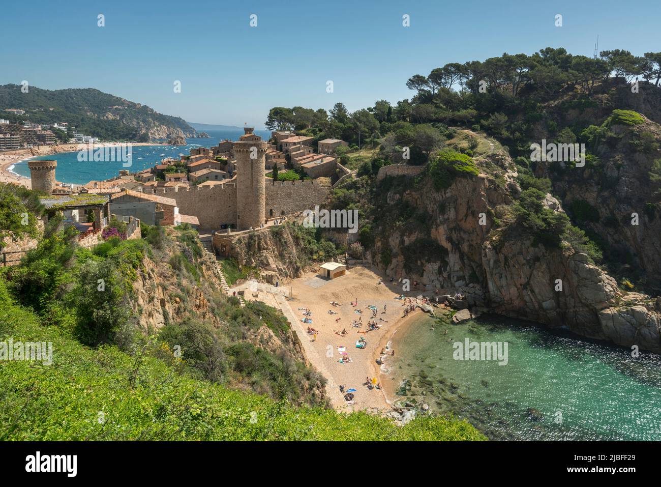 CASTLE OLD TOWN CAP DE TOSSA BEACH TOSSA DE MAR COSTA BRAVA CATALONIA ...