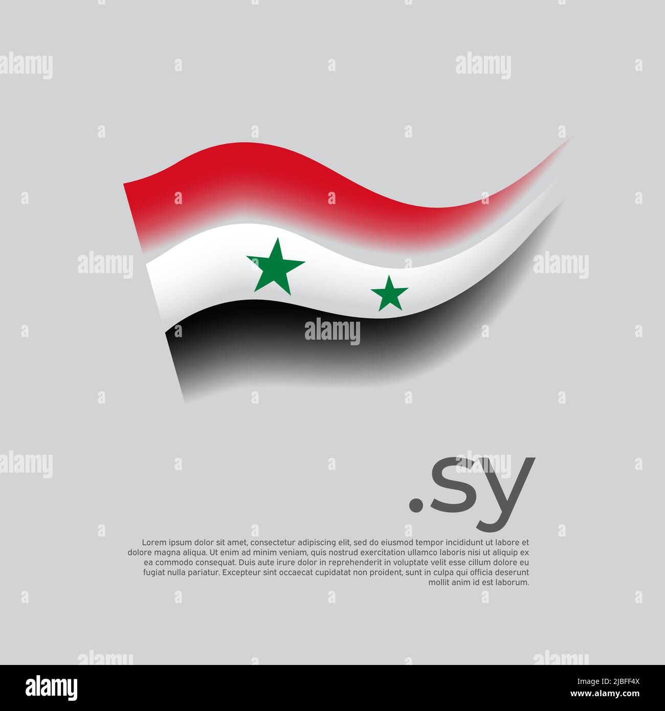Syria flag. Stripes colors of Syria flag on white background. Vector ...