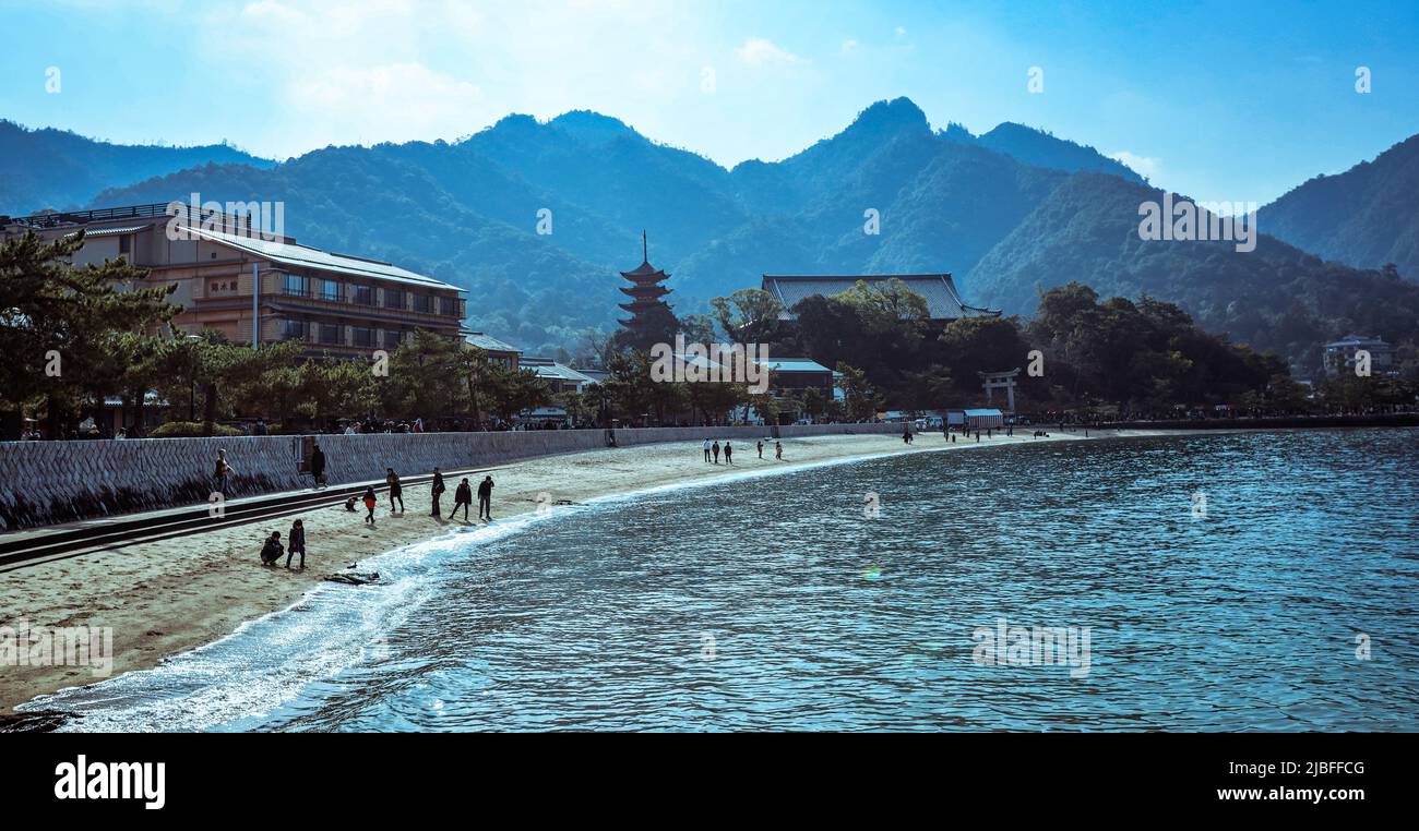 Panoramic View of the Itsukushima Island Stock Photo - Alamy
