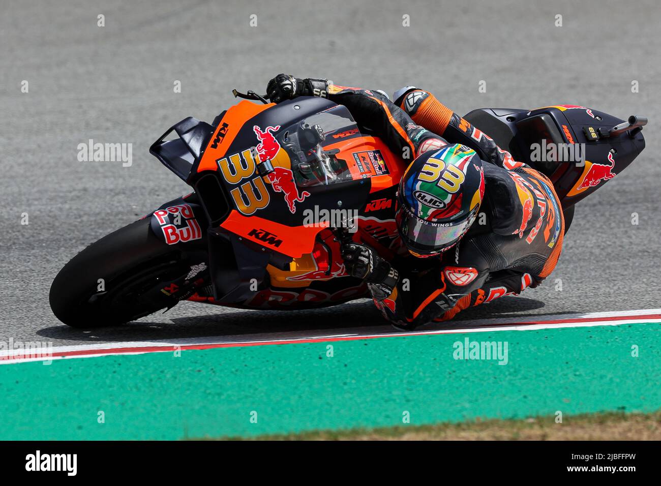 Brad Binder from South Africa of Red Bull KTM Factory Racing team with ...