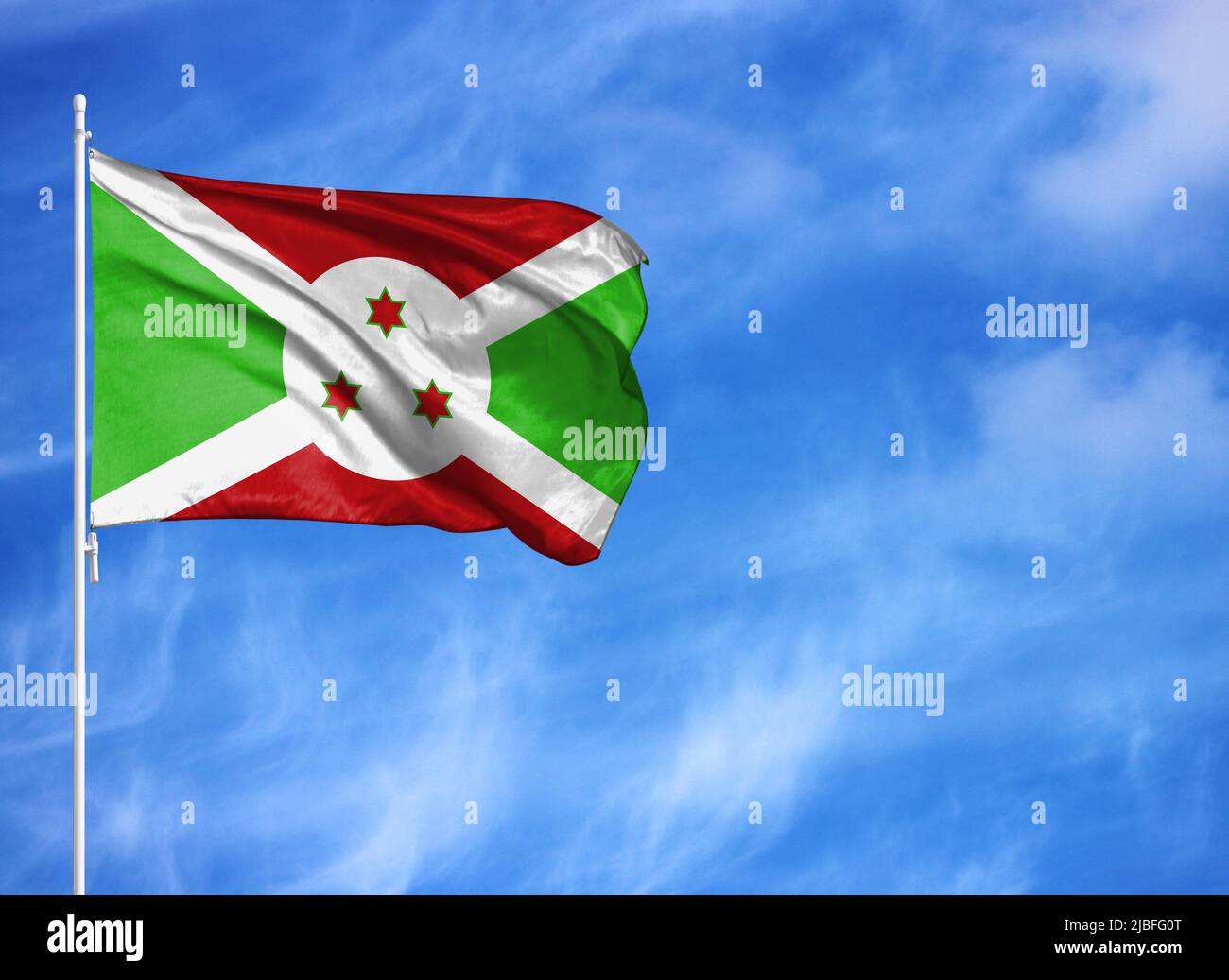 Burundi flag on country map hi-res stock photography and images - Alamy
