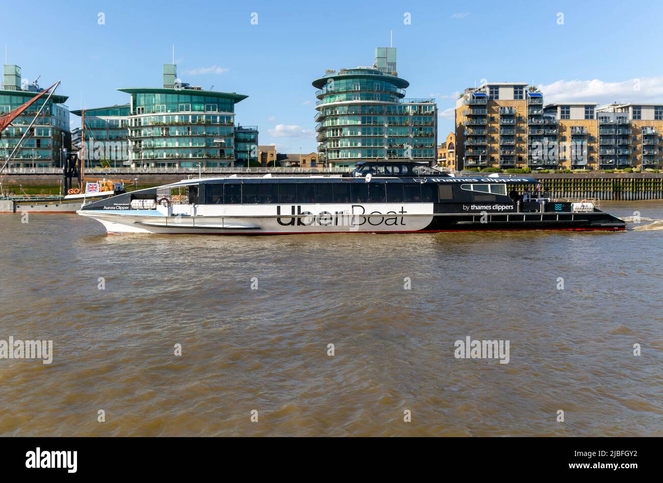 Uber boat by Thames Clippers, River Thames water bus transport service ...
