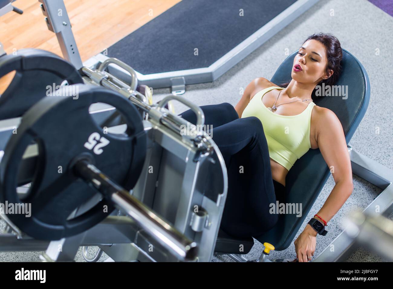 Young woman legs sit top view hi-res stock photography and images - Alamy