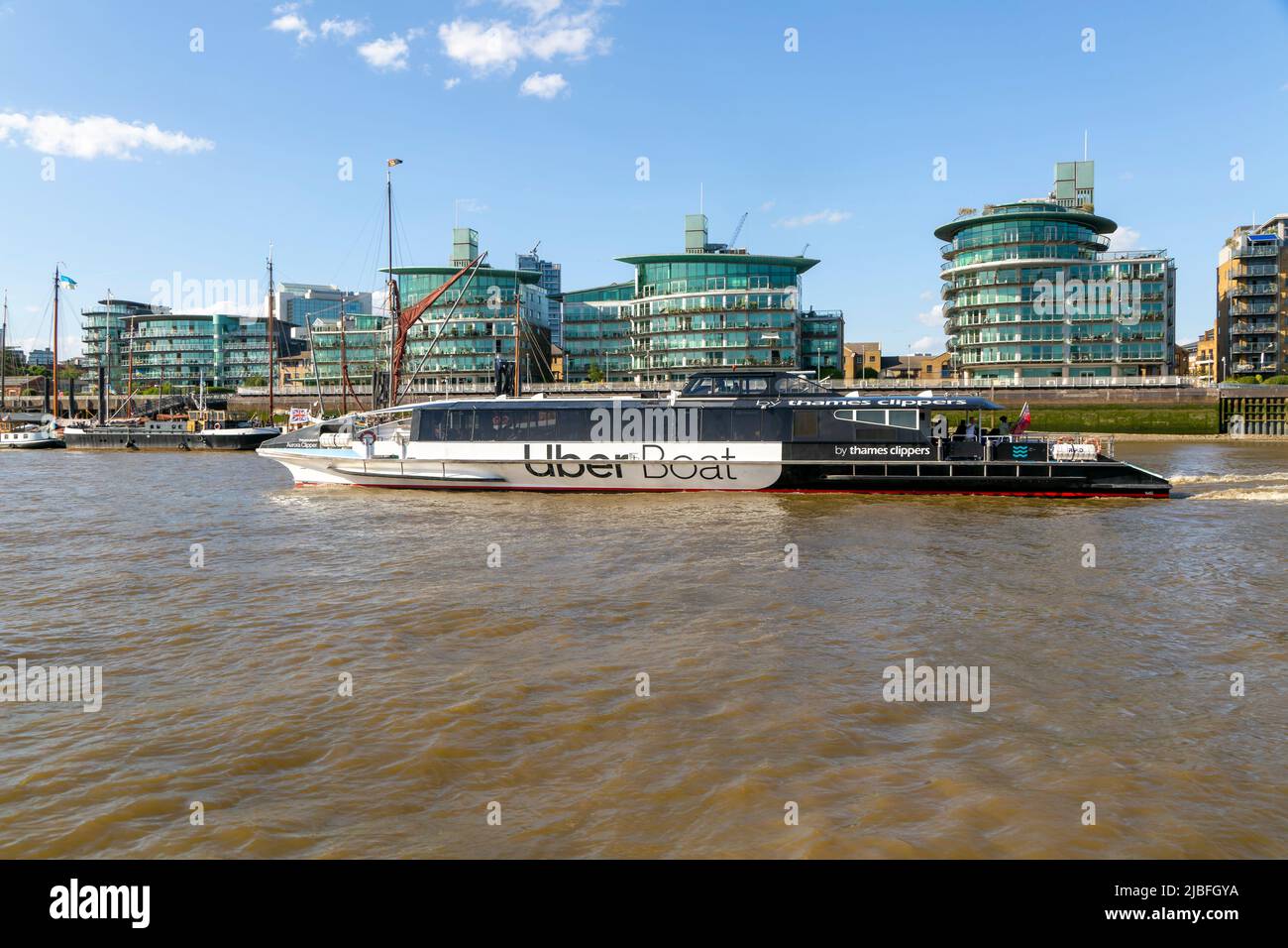 Uber boat by Thames Clippers, River Thames water bus transport service ...