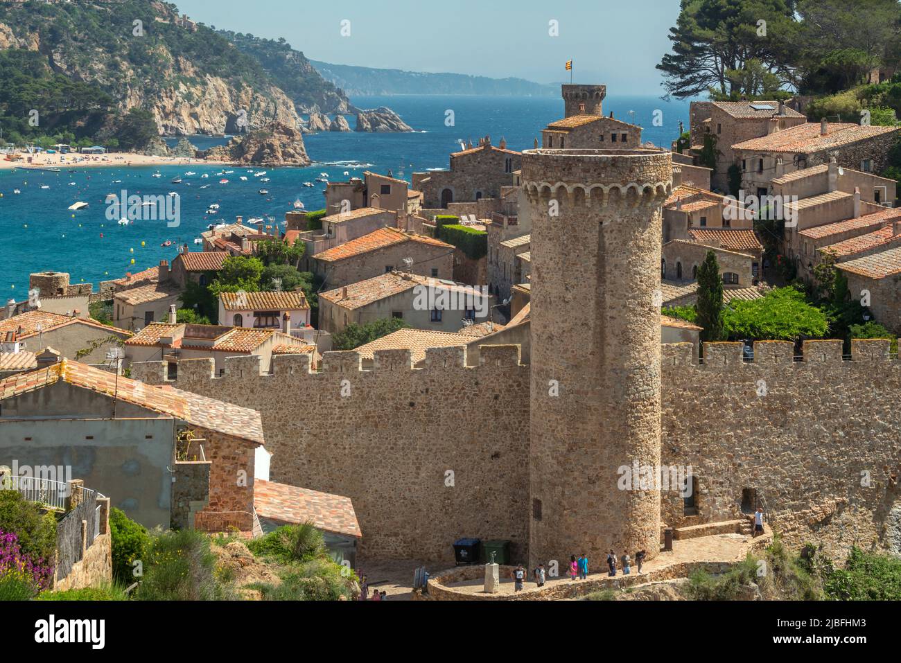 CASTLE OLD TOWN CAP DE TOSSA BEACH TOSSA DE MAR COSTA BRAVA CATALONIA ...